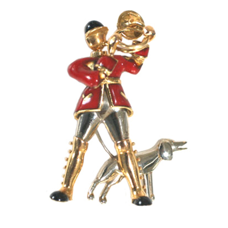 Raymond Templier Art Deco Gold Brooch - Primavera Gallery