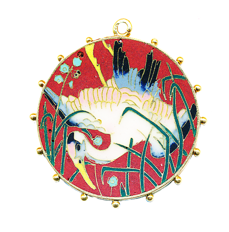 Falize Cloisonne and Gold Pendant 19th Century - Primavera Gallery
